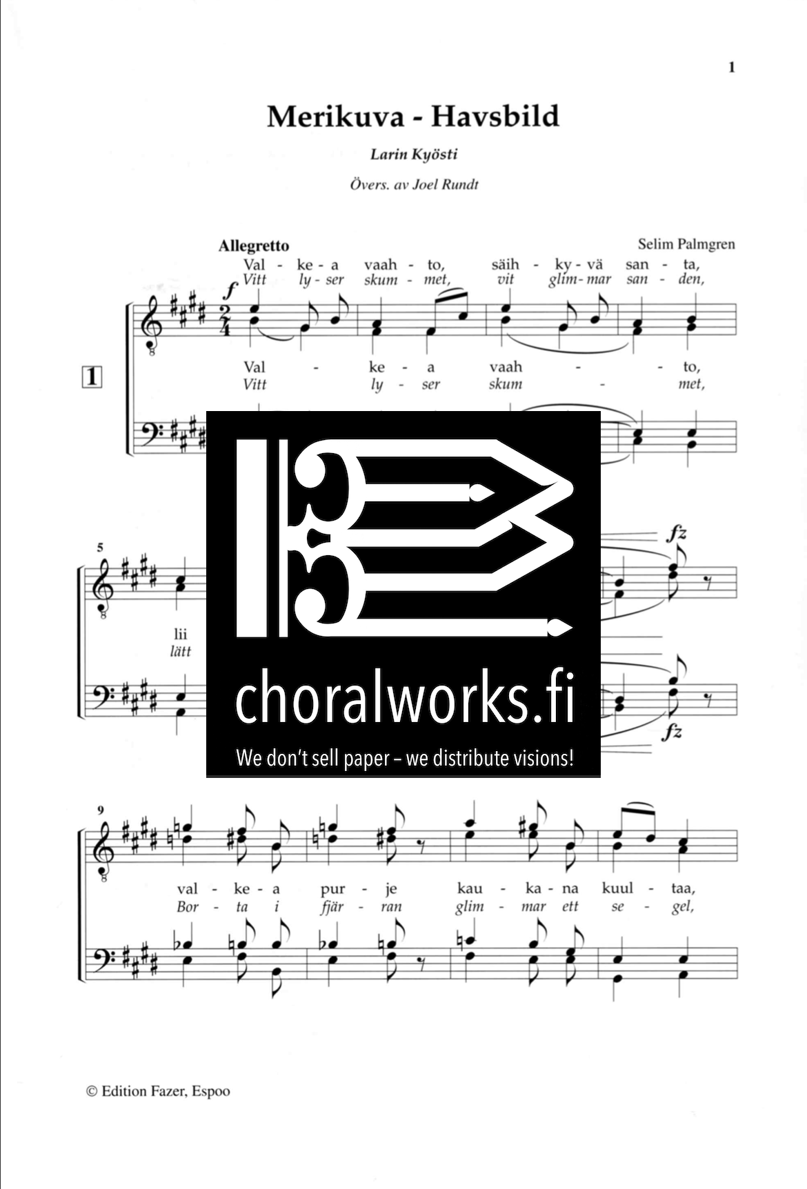 Palmgren, Selim: Merikuva - Havsbild - choralworks.fi